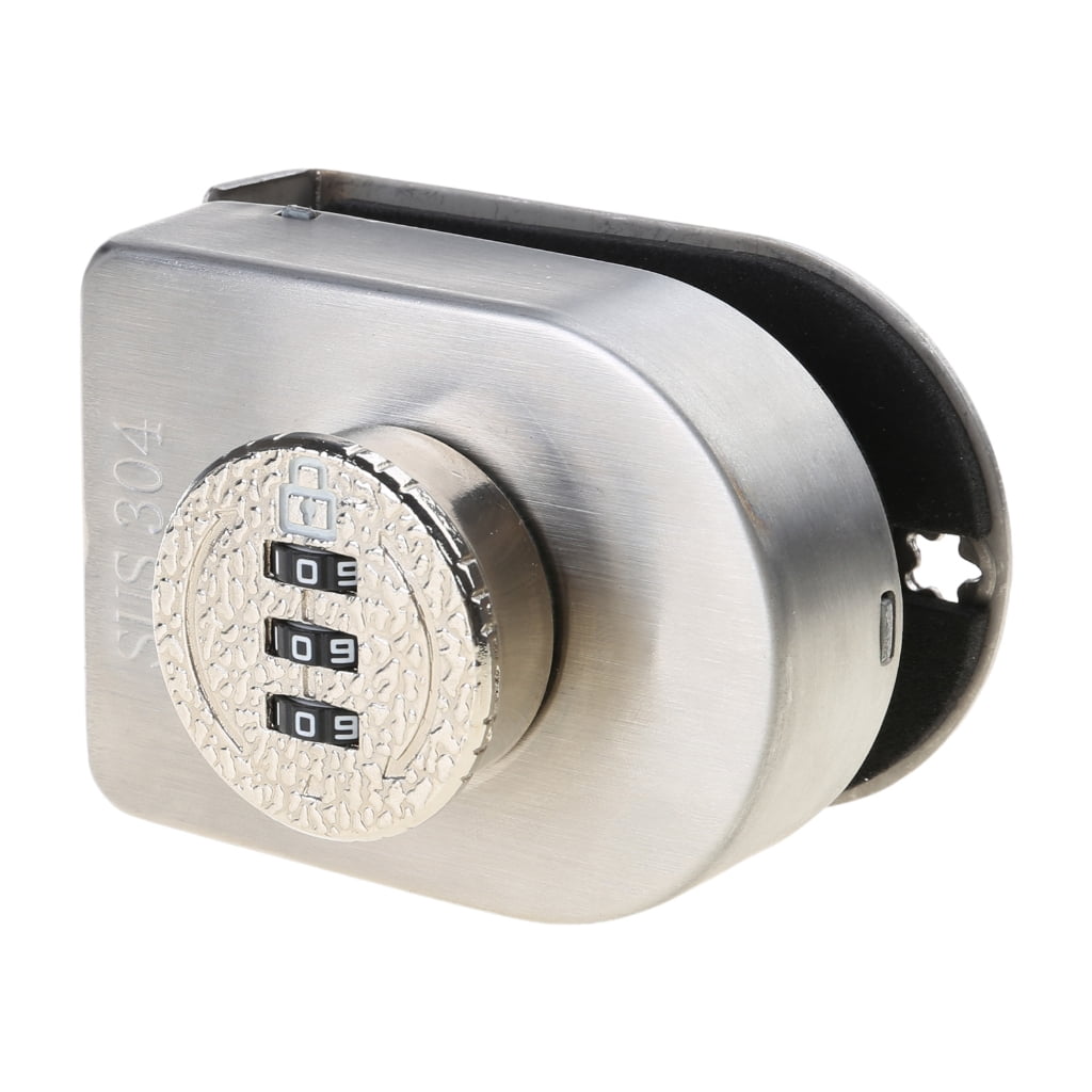 CIYISON Stainless Steel Office Glass Door Lock No Drill Office Security ...