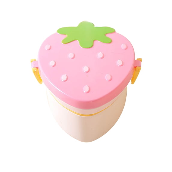 CIYISON Strawberry Shaped Lunch Box 2 Layer Food Fruit Storage Bento ...