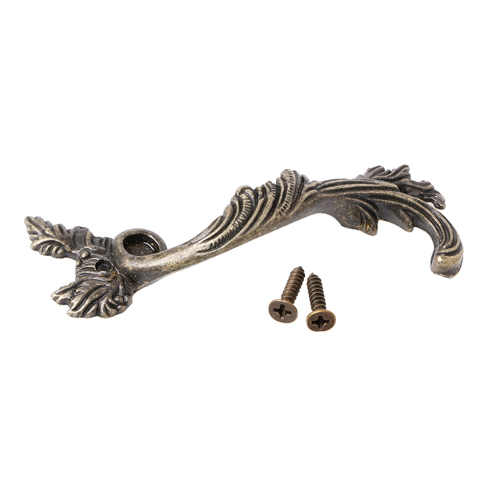 CIYISON Striped Leaf Carved Kitchen Cabinet Drawer Pull Handle Door ...