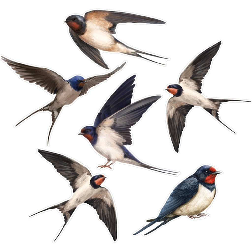 CIYISON Stylishs Bird Decals for Glass Set of 2 Window Stickers for ...