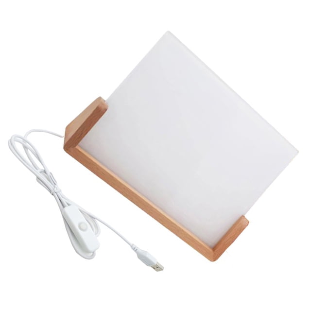 CIYISON Sublimation Acrylic Blank Photo Frame with LED Light and Wood ...