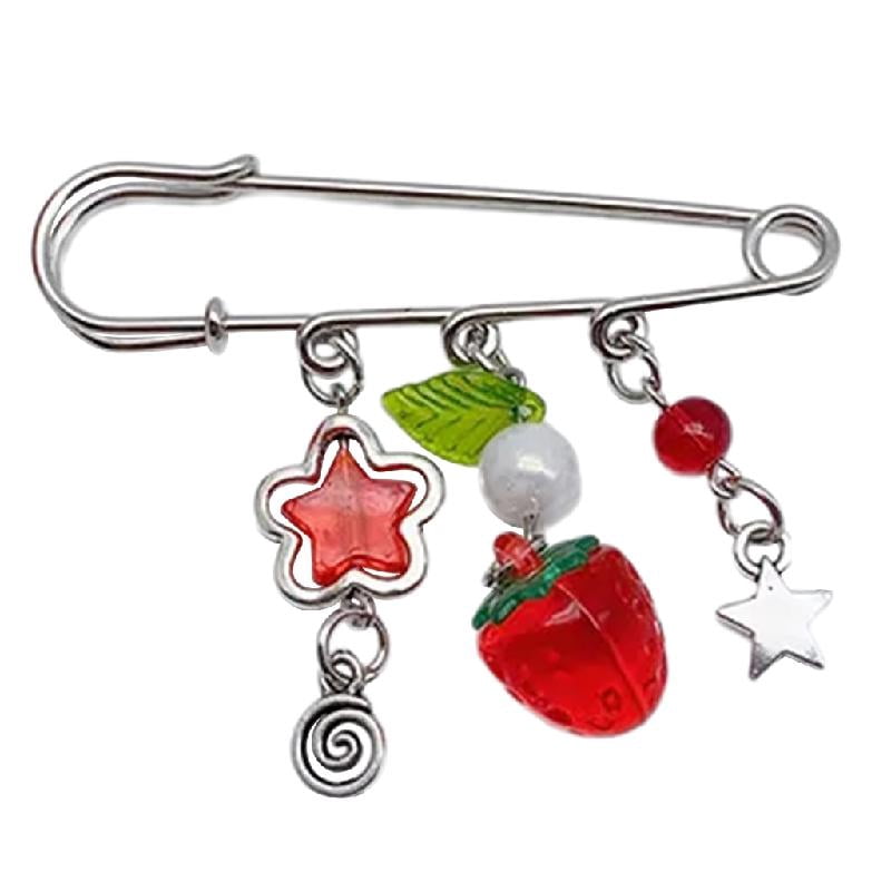 CIYISON Sweet Pin Clothing Jewelry Sweater Shawl Clip Strawberry Chain ...