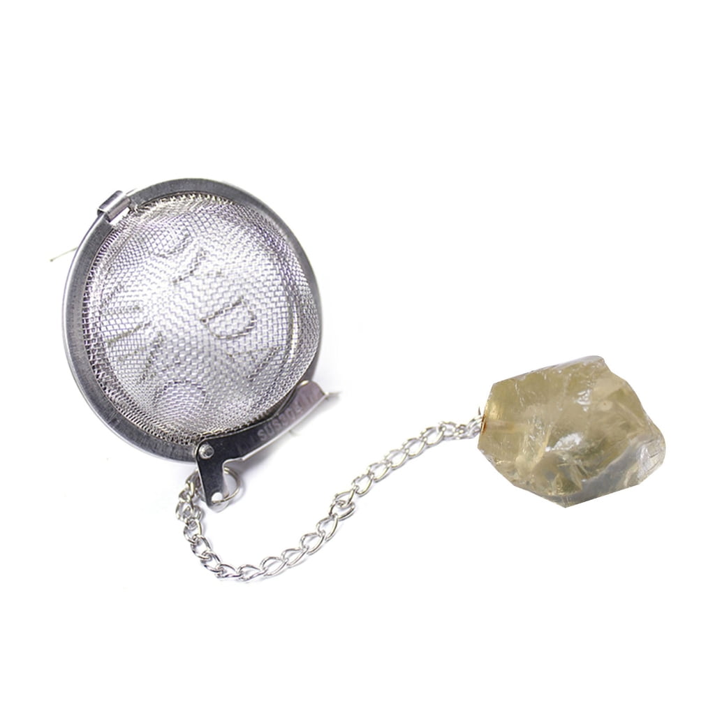 CIYISON Tea Filter Stainless Steel with Crystal Energy Stone Tea ...