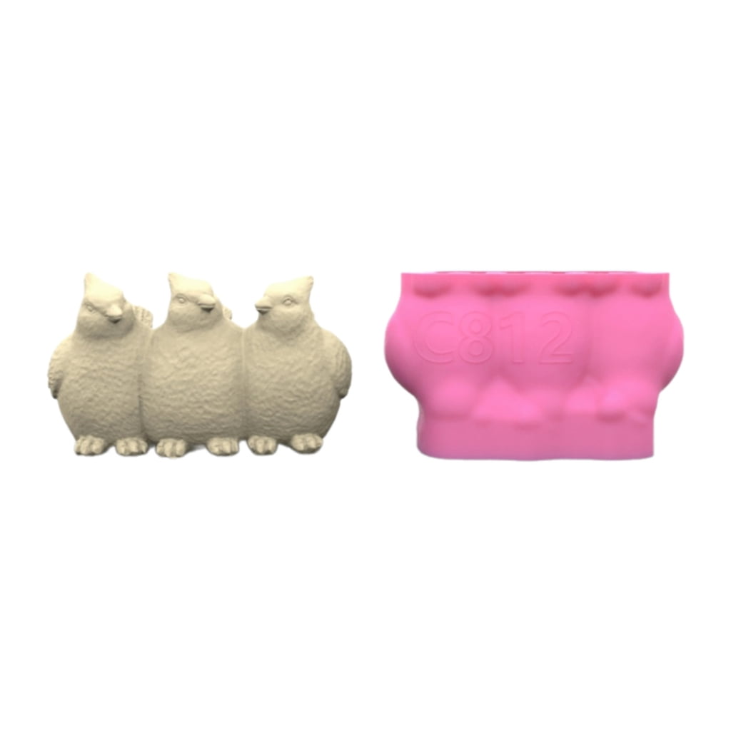 CIYISON Three Birds Shaped Silicone Mould Craft Supplies for Home Use ...
