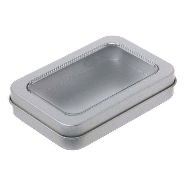 CIYISON Tinplate Storage Box with Lid Fillable Empty Organizer ...
