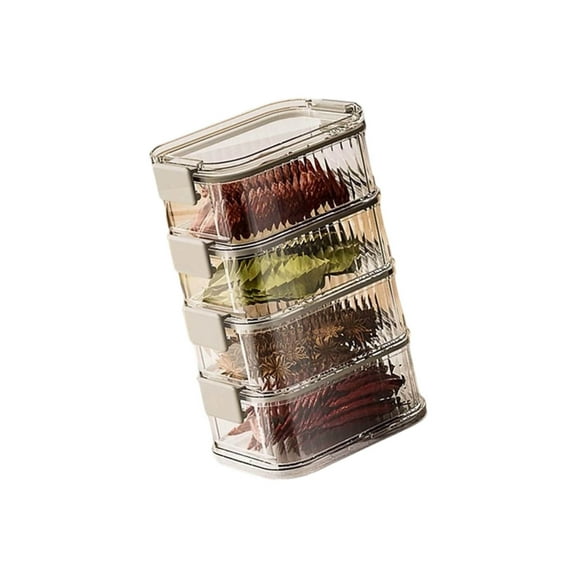 CIYISON Transparent Multi Tiers Spice Organiser Leakproof Container ...