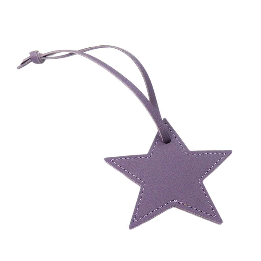 CIYISON Trendy PU Leather Star Shaped Bag Tag Key Rings Stylish Women ...