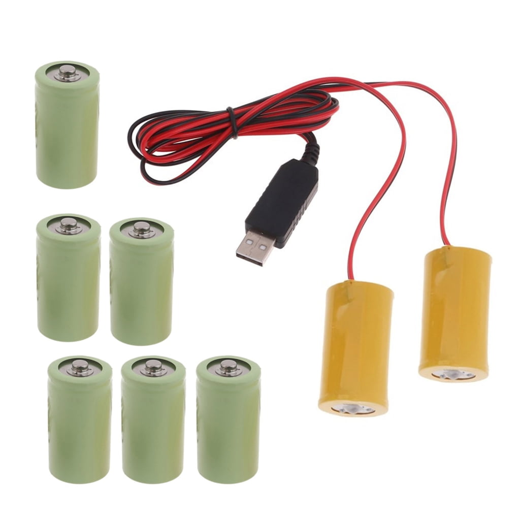 CIYISON USB Battery Eliminators Power Converter Replace 4pcs 1.5V LR20 ...