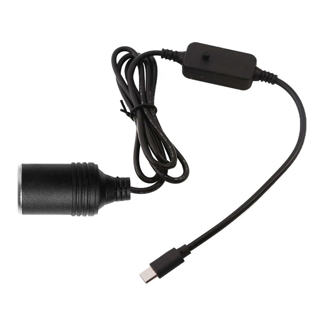 CIYISON USB-C to Cigarette Lighter Adapter 5V9V12V15V20V3A USB-PD Male ...