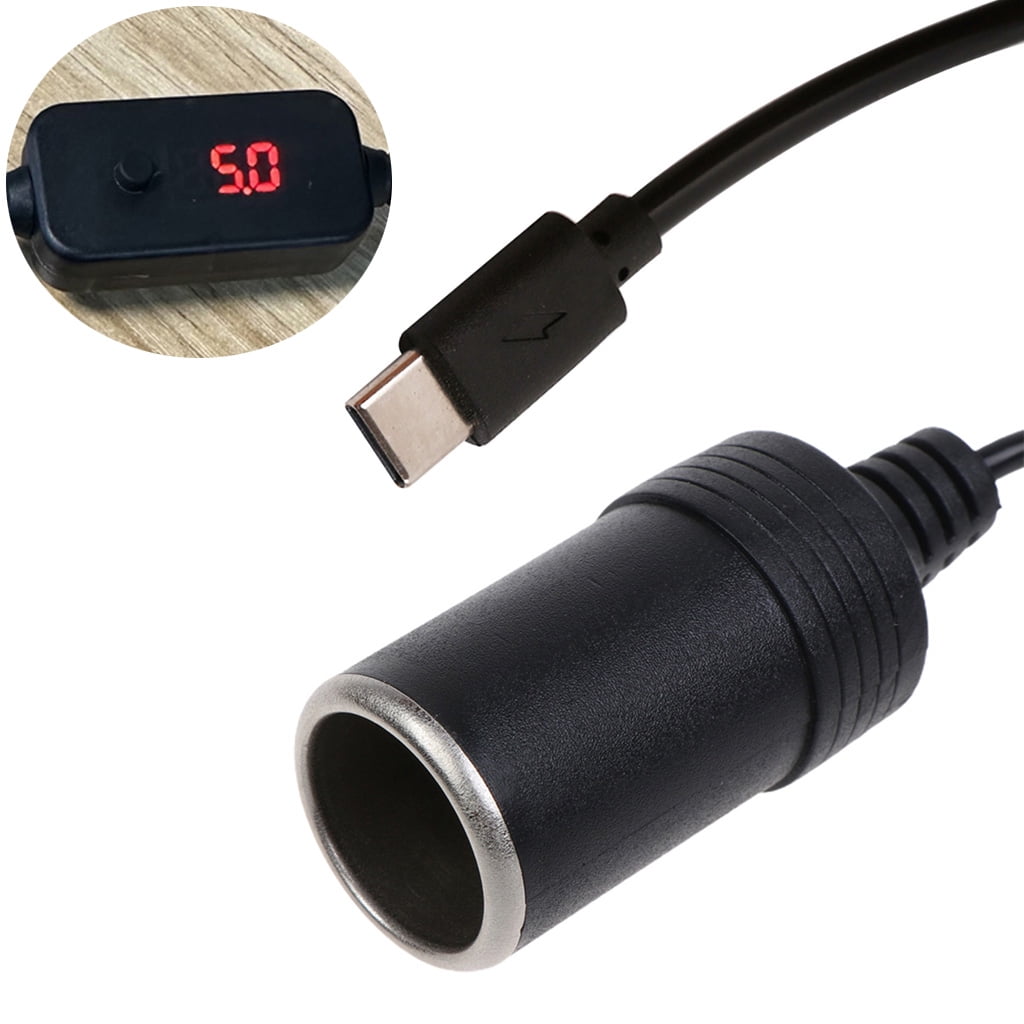 CIYISON USB-C to Cigarette Lighter Adapter 5V9V12V15V20V3A USB-PD Male ...