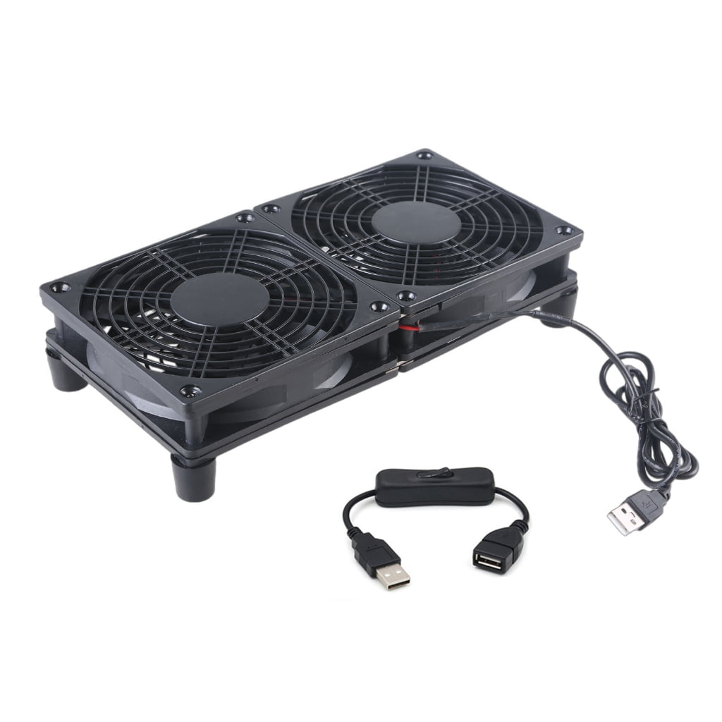 CIYISON USB Powered Twin Fan for Router Tv Box Cooling Efficient ...
