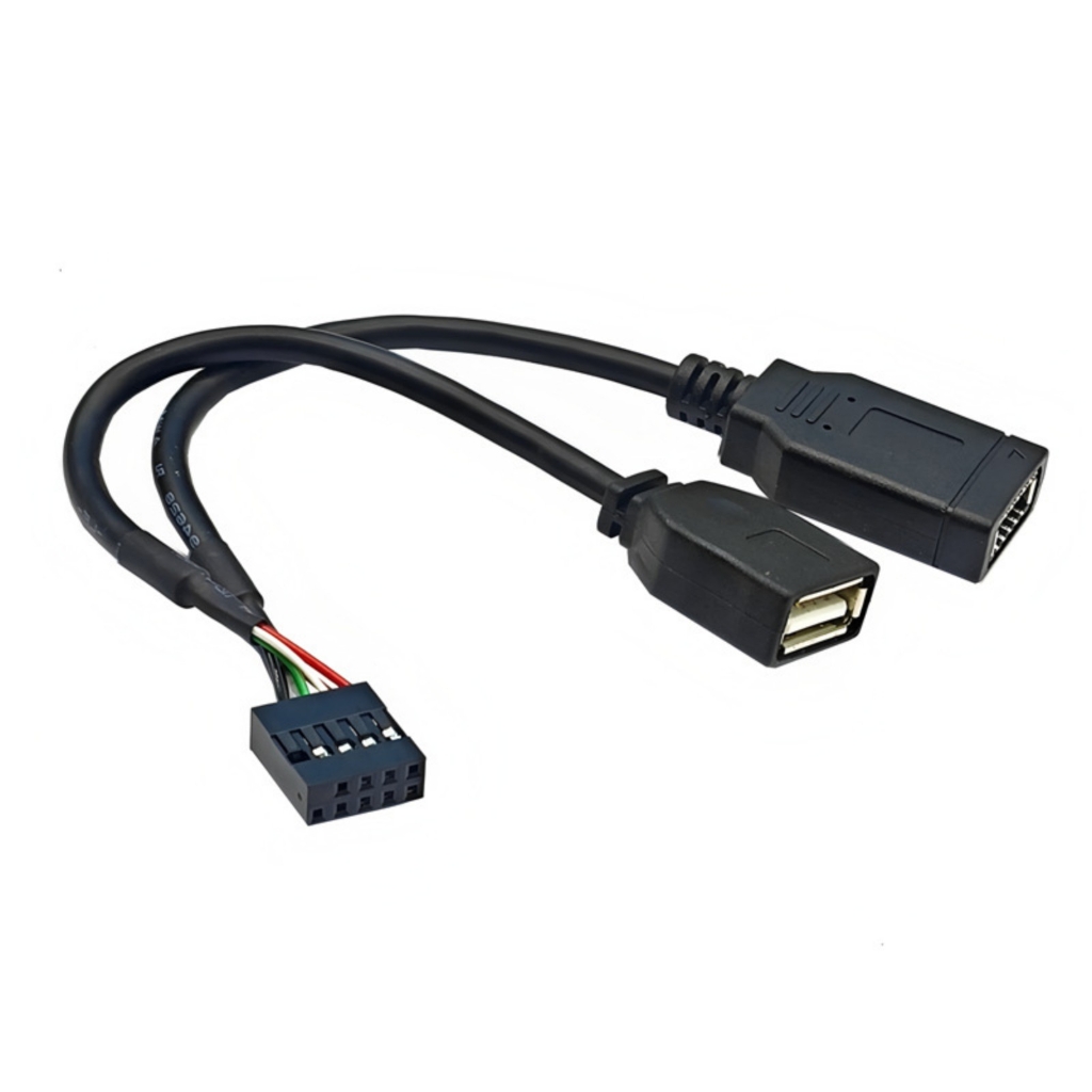CIYISON USB2.0 9Pin to USB + TYPE E Adapter Cable From 9Pin USB2.0 ...