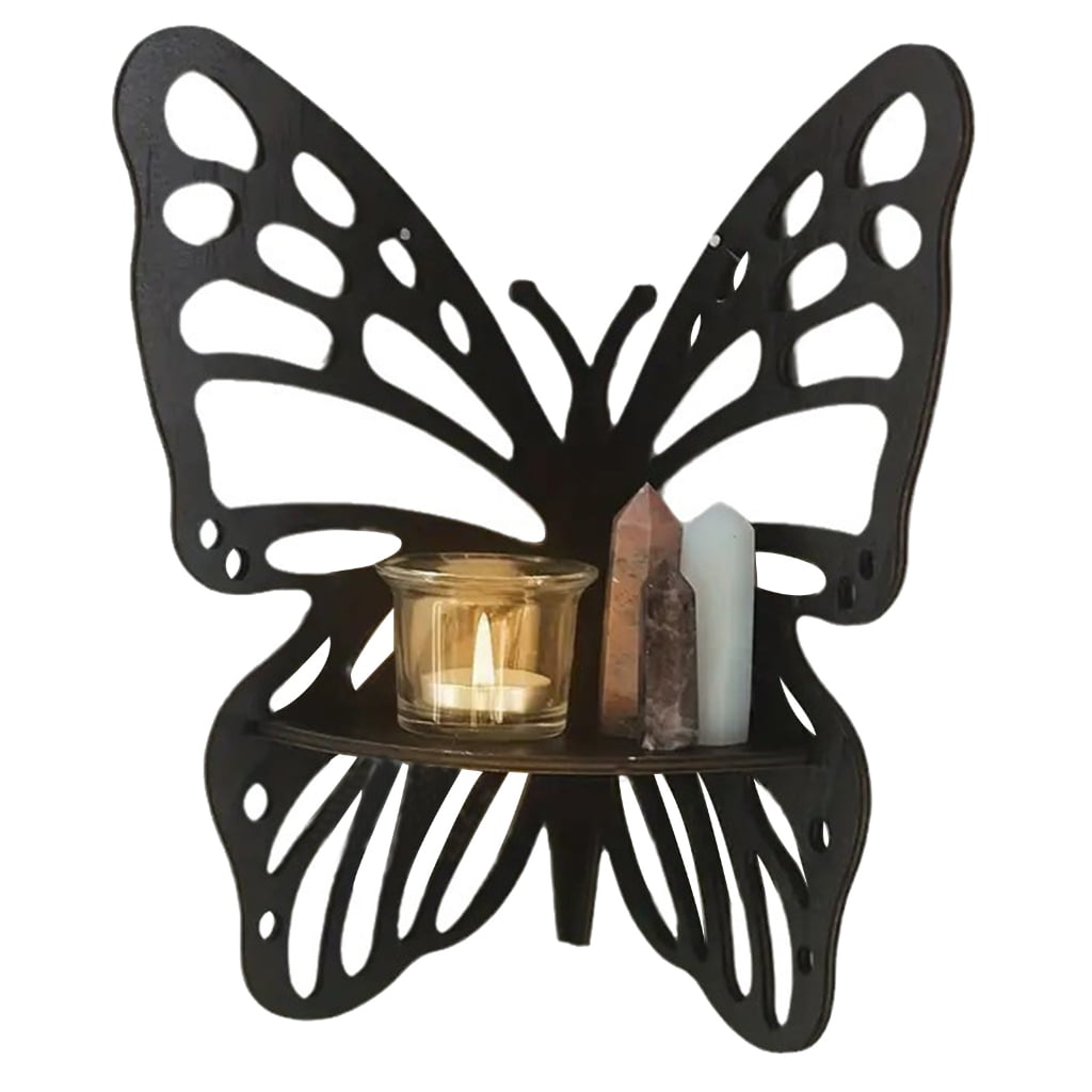 CIYISON Unique Floating Corner Shelf Eye Catching Butterfly Wall Shelf ...