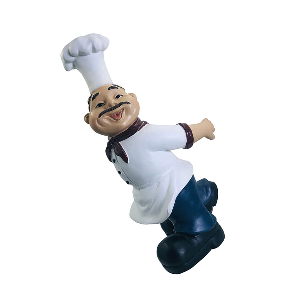 CIYISON Wineware Chef Statue Wine Bottle Rack Decorative Resin Chef ...