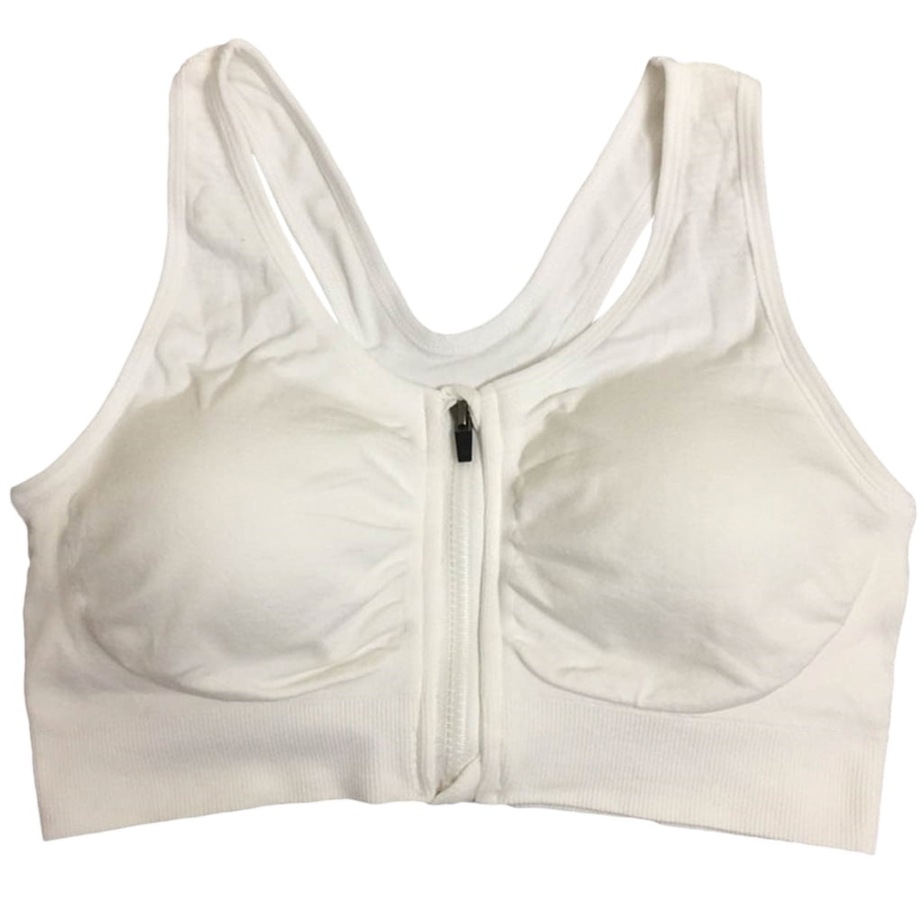 CIYISON Women High Impact Sports Bra Zipper Front Fastening Bra ...