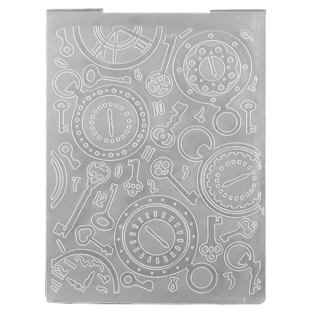 CIYISON Creative Clock for Key Embossing Folder 3D TPR Craft Embossing ...