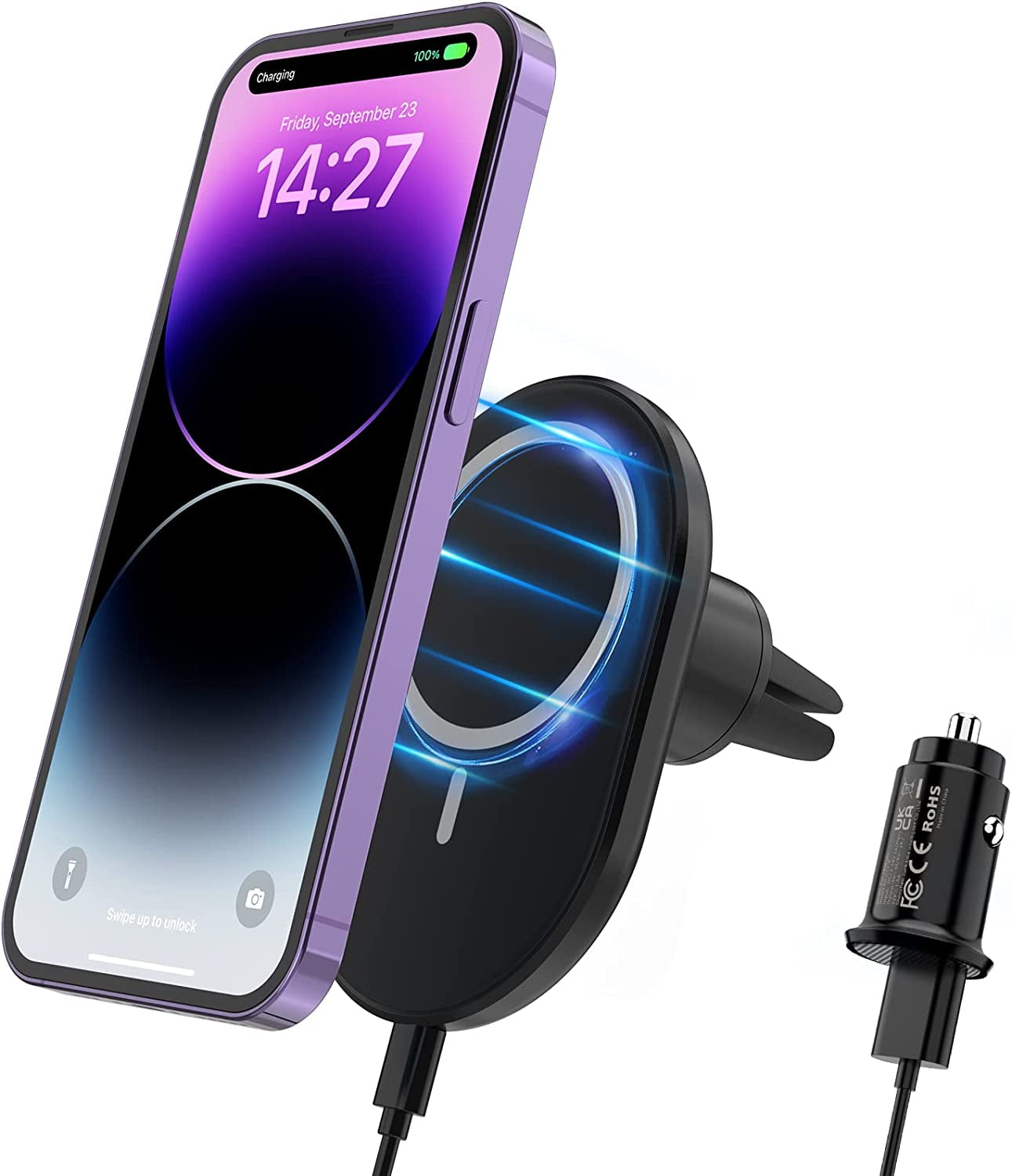 Humixx Bling Car Phone Holder [Military-Grade Stability] Car Vent Phone ...