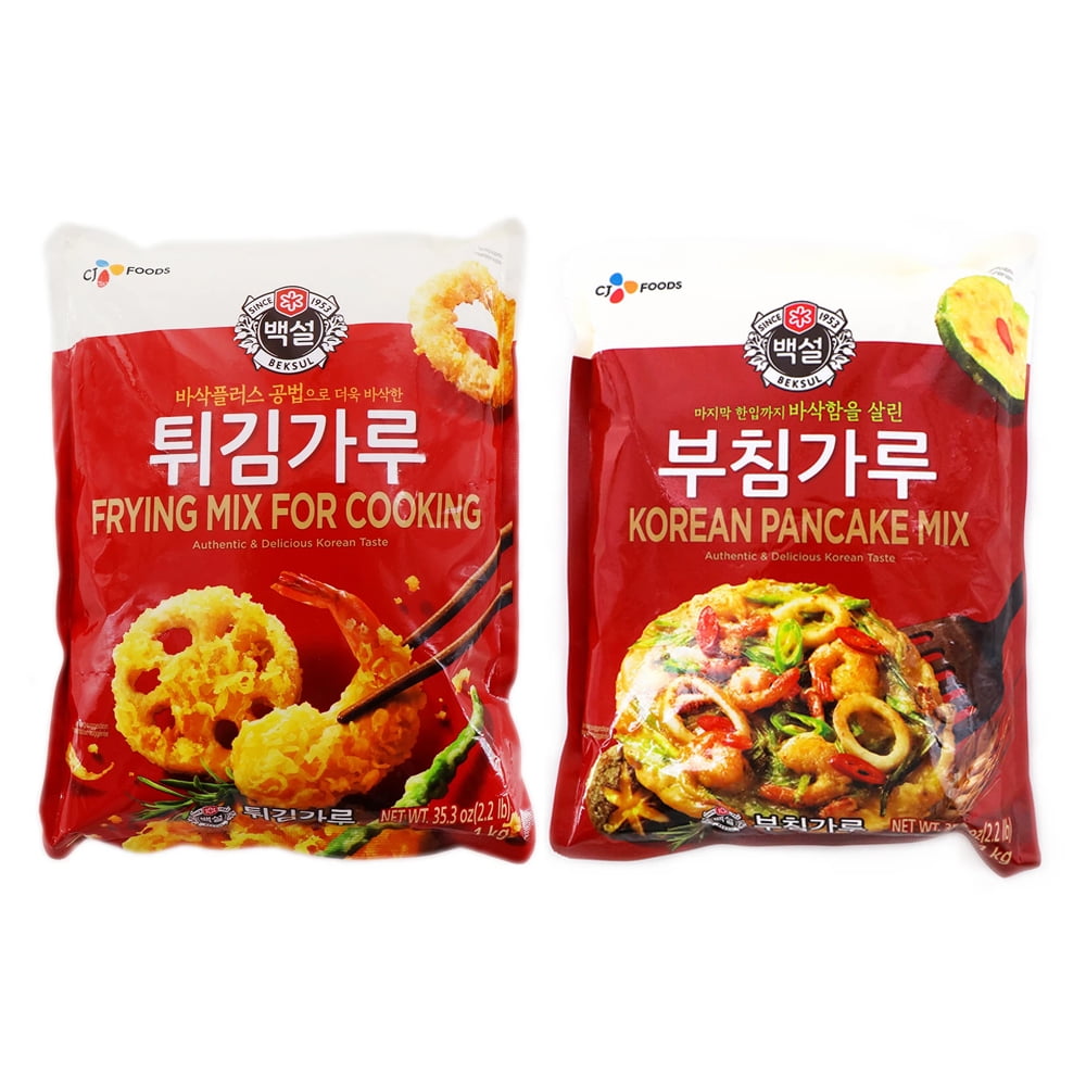 CJ Beksul Korean Panckage MIx & Frying MIx 2 Packs (1kg Each) - Walmart.com