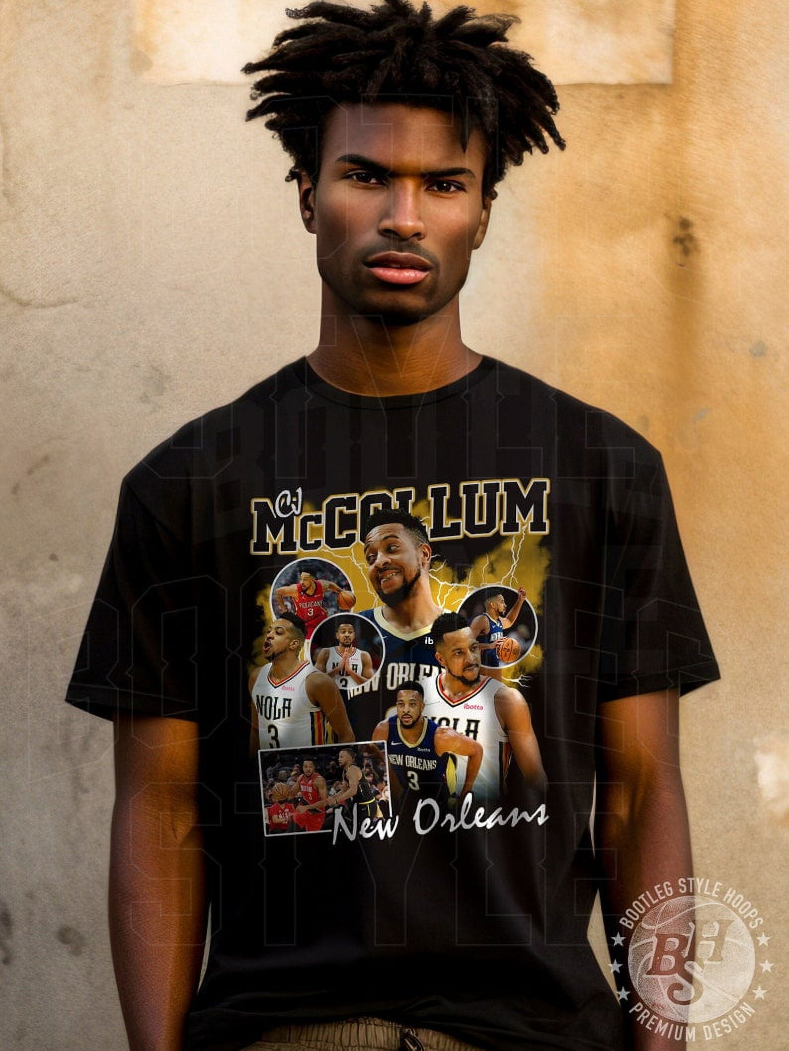 CJ McCollum 90s Bootleg Style Rap Shirt - Walmart.com