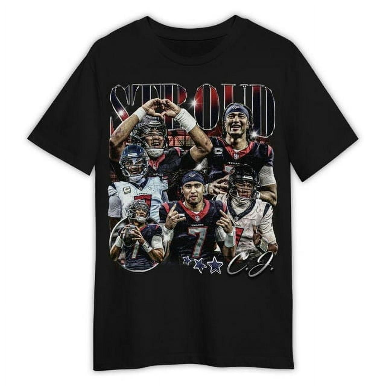 CJ Stroud . Football American Graphic Vintage. Football 90s Bootleg ...