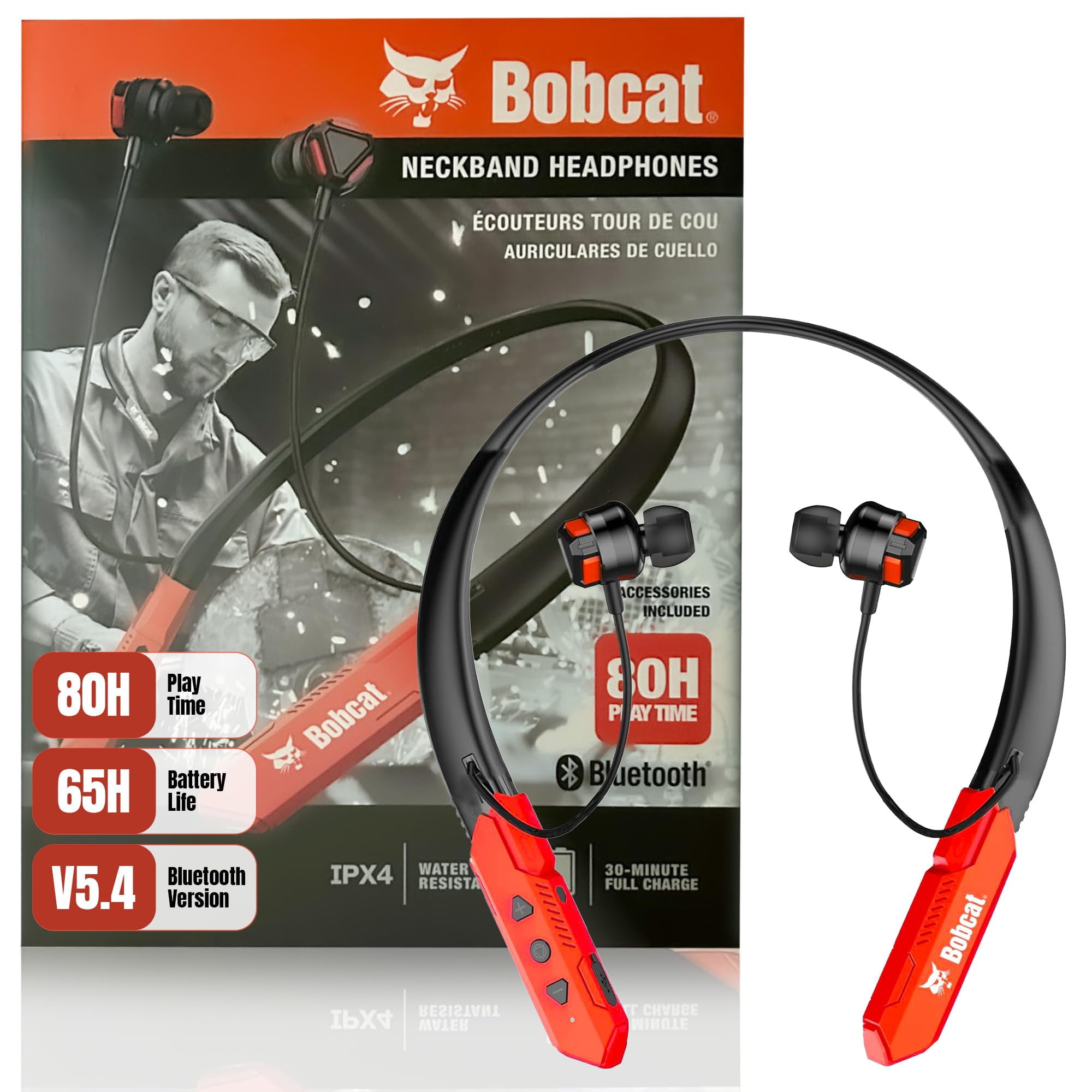 CJ TECH Bobcat Neckband Bluetooth Headphones - Valentine’s Day ...