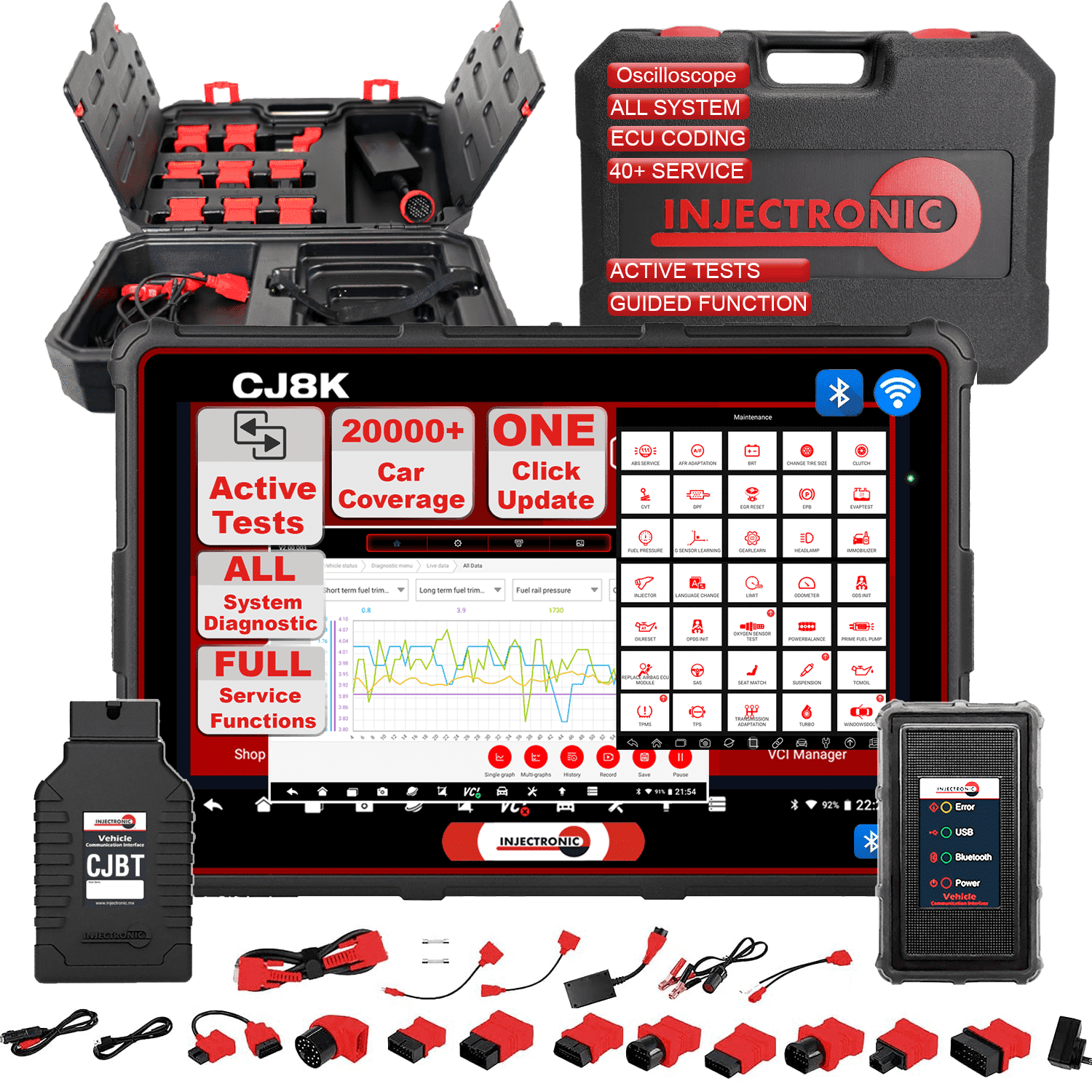 CJ4Shark Injectronic OBD2 scan tool and Oscilloscope, full system scan ...