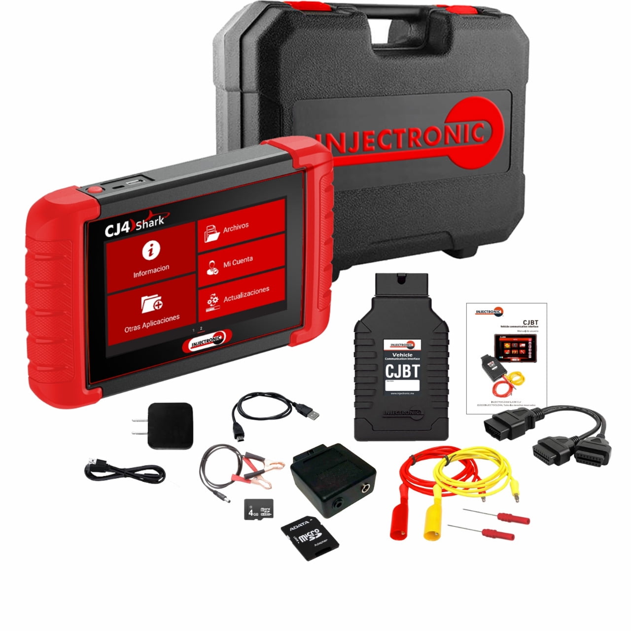 CJ4Shark Injectronic OBD2 scan tool and Oscilloscope, full system scan with full service ...