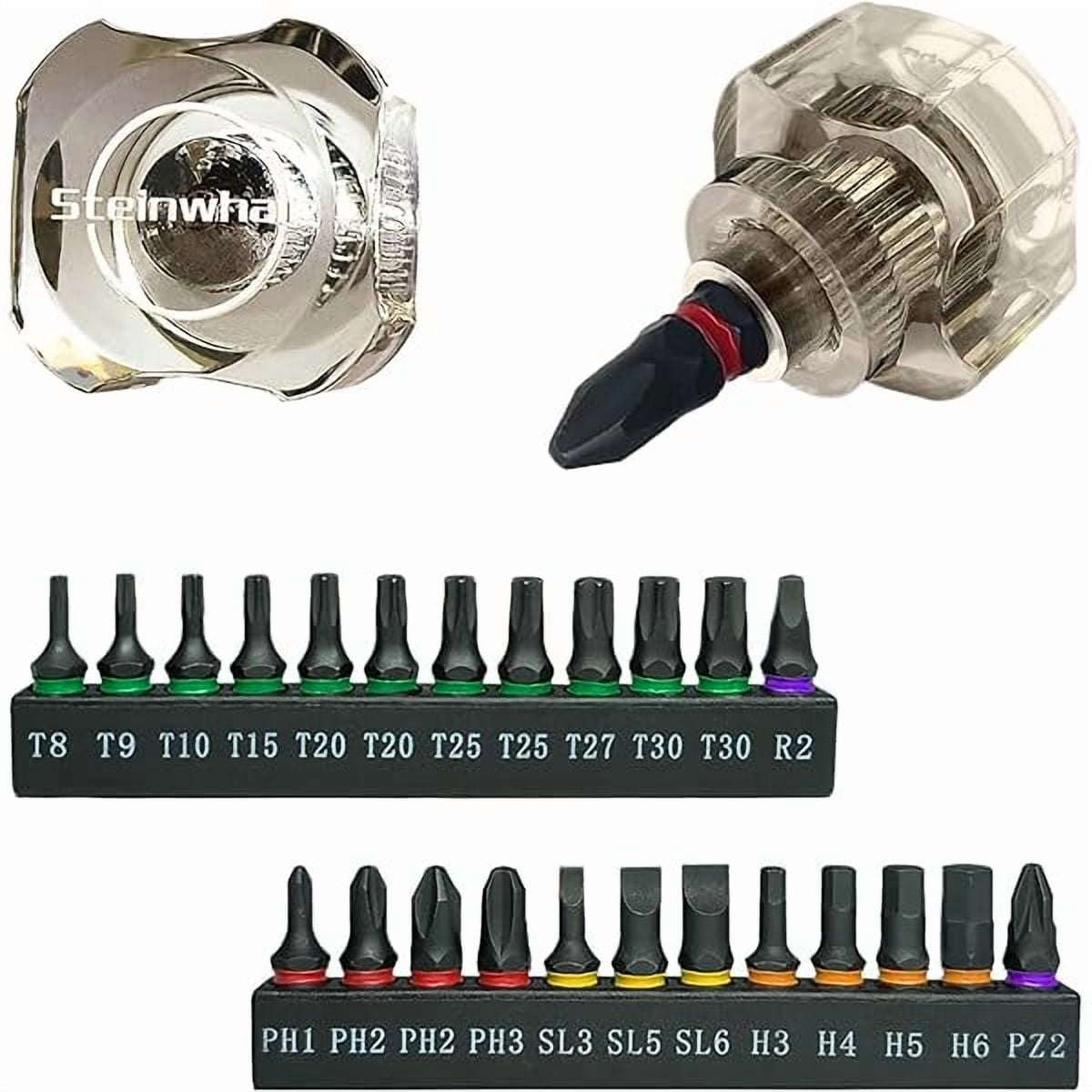 CJB25in1 Short Stubby Mini Screwdriver for Tight Space, Security Torx ...