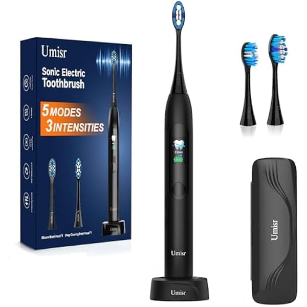 CJBZLCPCOO Electric Toothbrush - 90 Day Battery Life, Sonic Toothbrush with Pressure Sensor for ...