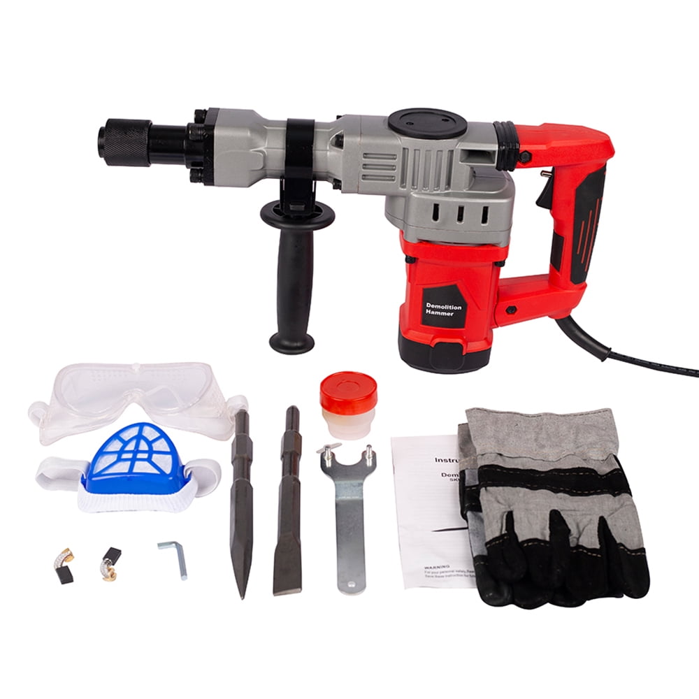 CJC 1280W Heavy Duty Electric Demolition Jack Hammer Concrete Breaker ...