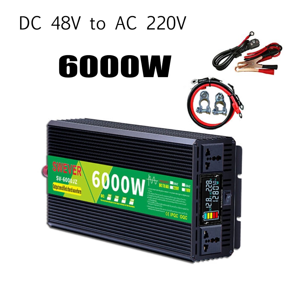 CJC 6000W Power Inverter, 48V DC to 220V AC Converter, Modified Sine ...
