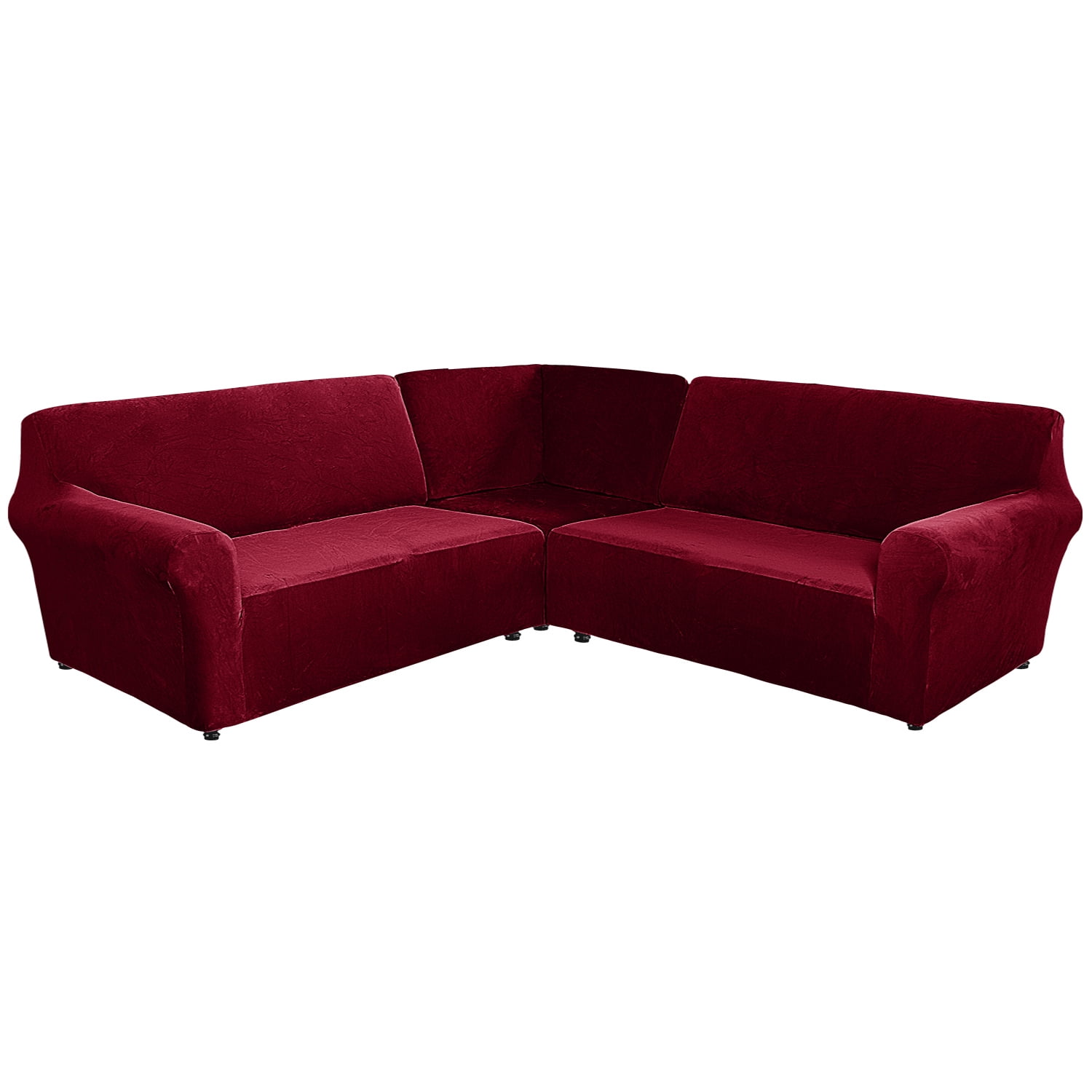 CJC 7 Seat Velvet Recliner Sofa Covers, 3-Piece Corner Sofa Covers, L ...