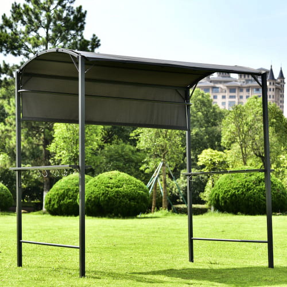 CJC 7Ft.Wx4.5Ft.L Outdoor Double Tiered Backyard Patio BBQ Grill Gazebo ...