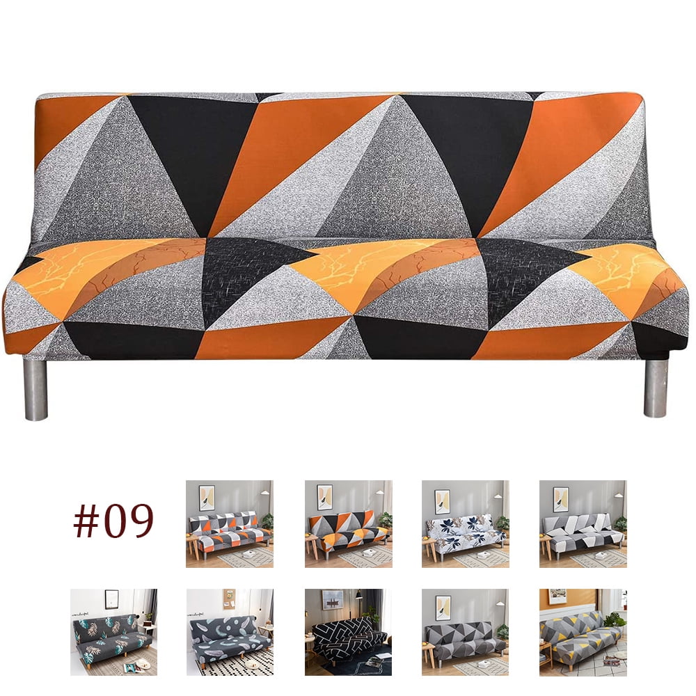 CJC Armless Futon Sofa Bed Cover, Stretch Slipcover, Full Size ...