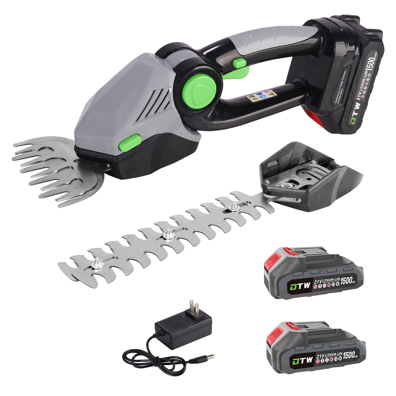 CJC Cordless Handheld Grass Trimmer With 2 Battery Mini 2-IN-1 Hedge ...
