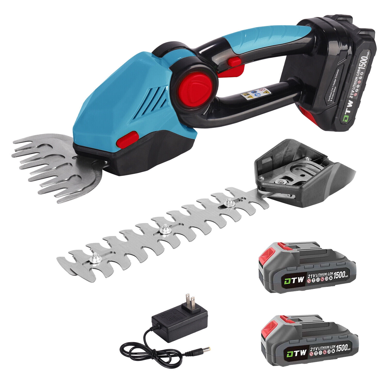 CJC Cordless Handheld Grass Trimmer With 2 Battery Mini 2-IN-1 Hedge ...
