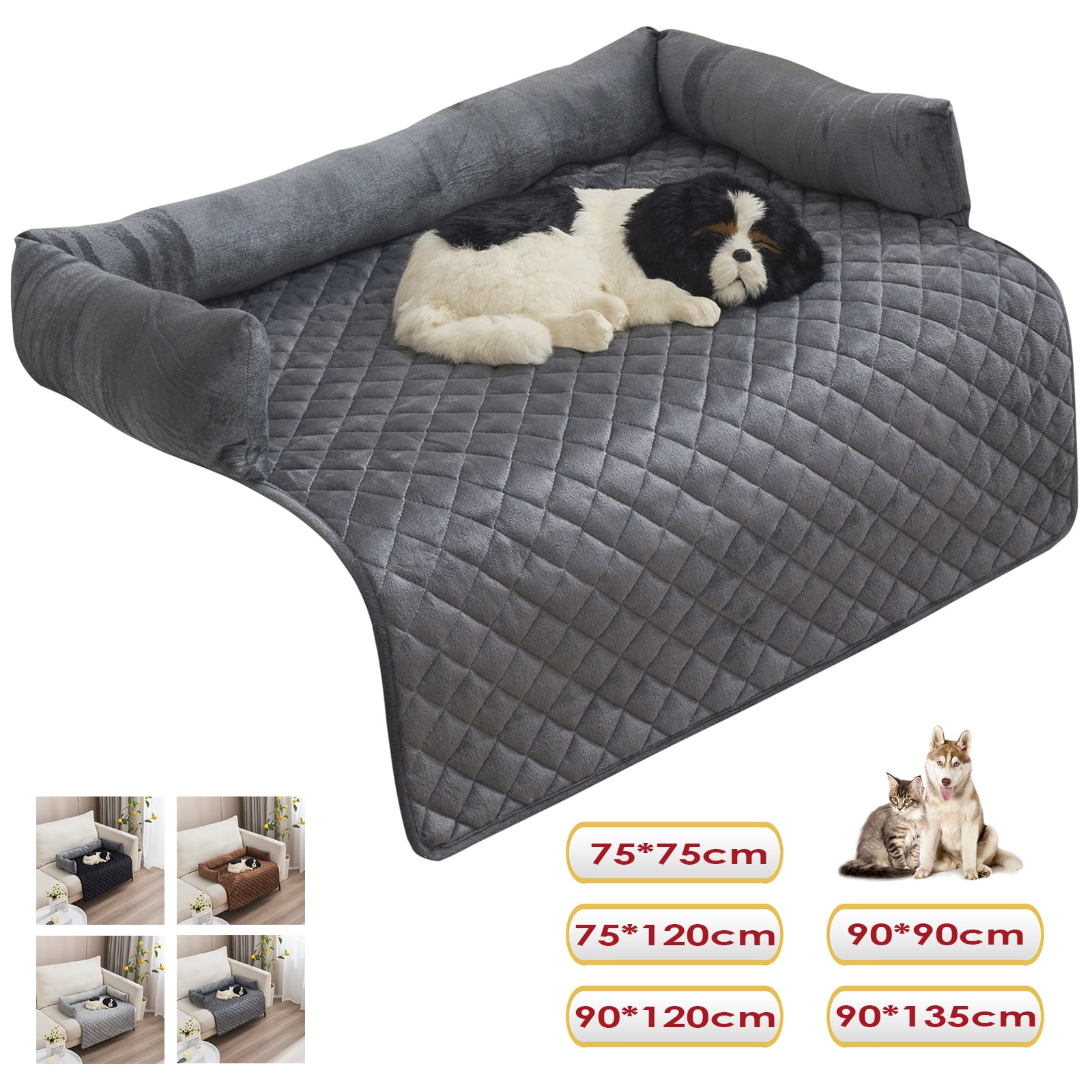 CJC Dogs Cats Bed Mat Plush Sofa Couch Cover Pet Furniture Protector ...