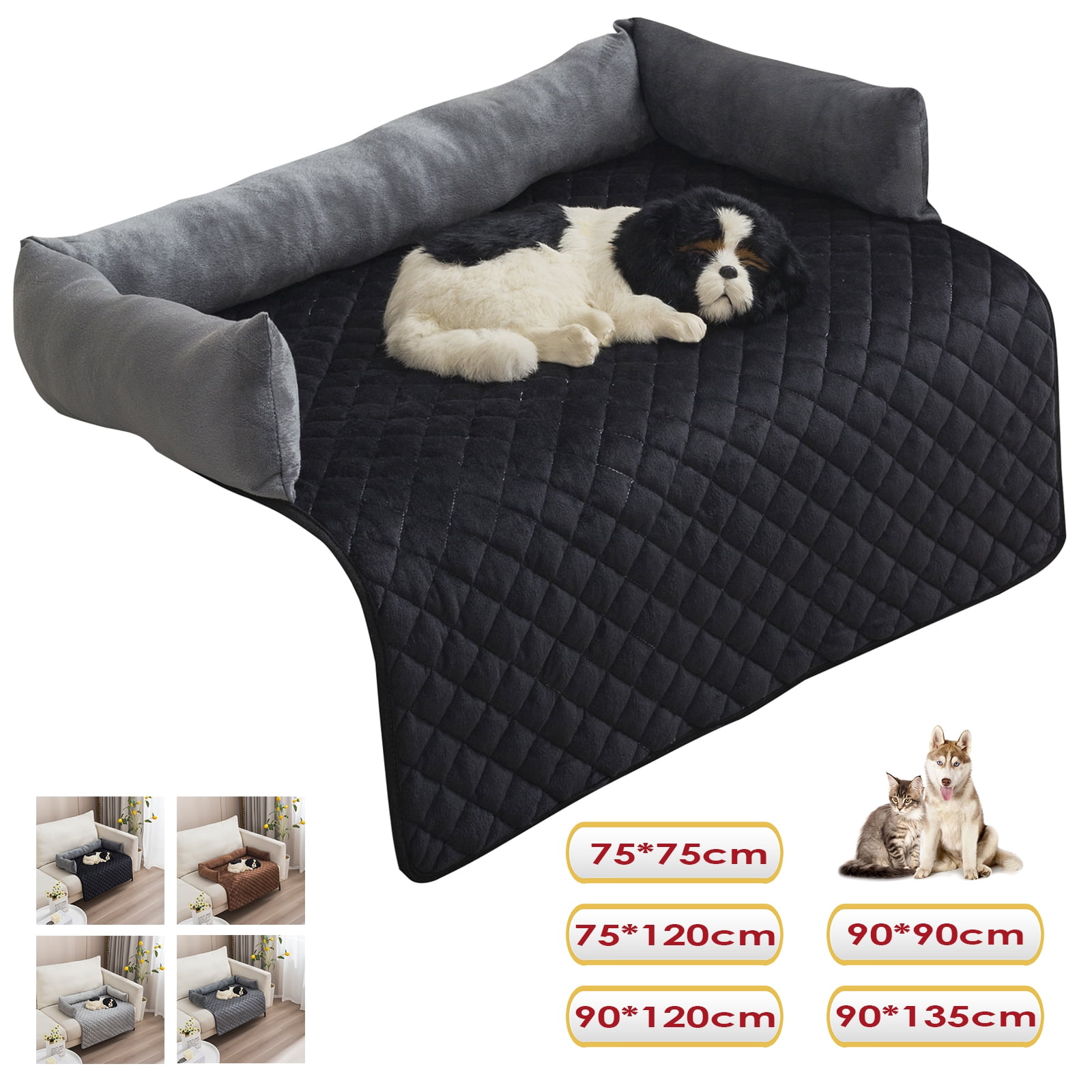 CJC Dogs Cats Bed Mat Plush Sofa Couch Cover Pet Furniture Protector ...
