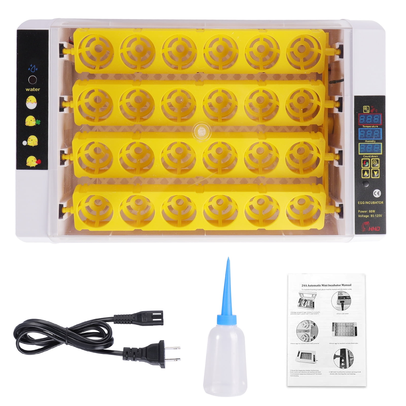CJC Egg Incubator 24 Eggs Fully Automatic Digital Poultry Hatcher ...
