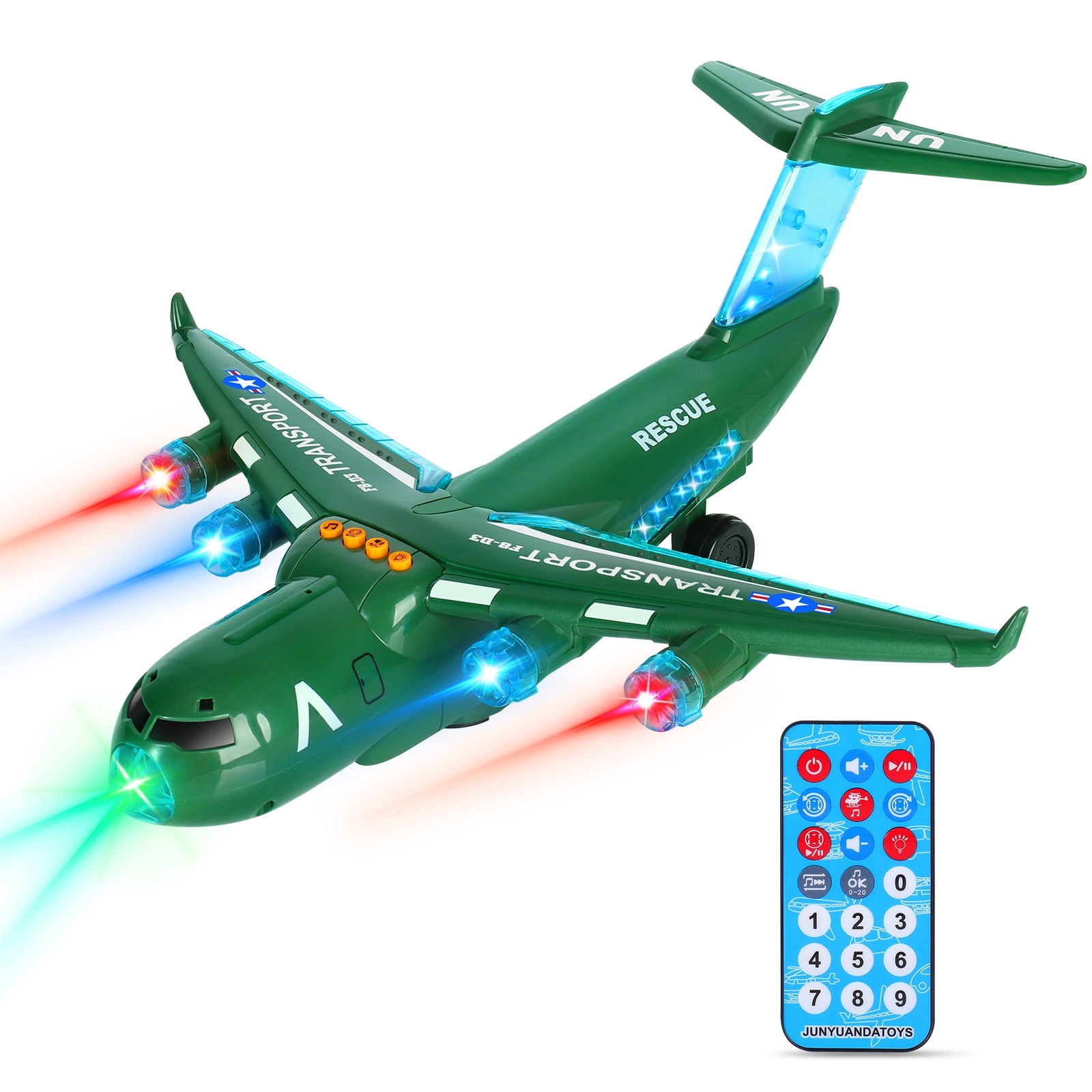 CJC Electric Airplane Toys for Kids, Bump and Go Action Airplane, Model ...