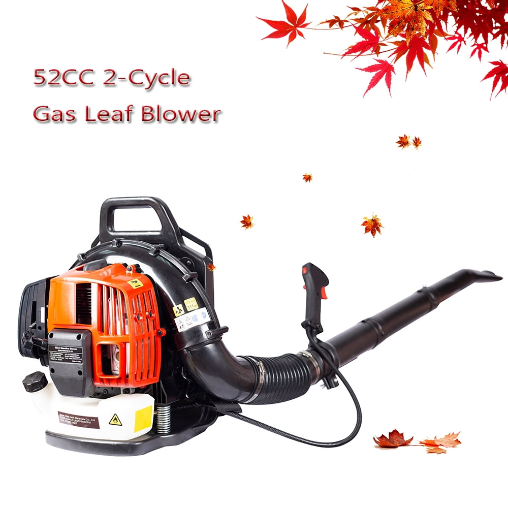 CJC Heavy Duty Gas Powered Yard Backpack Blower, 52CC 2-Cycle Engine ...