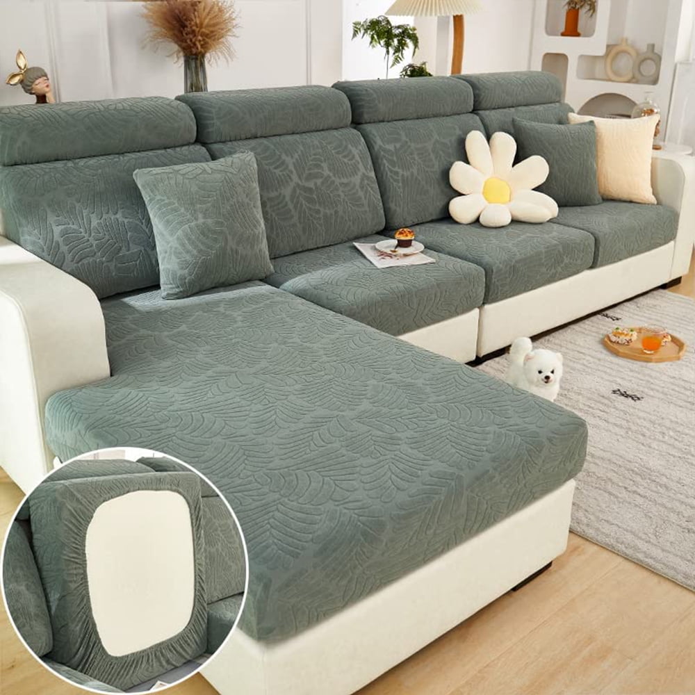 CJC L-Shaped Sectional Sofa Cover, Wear-Resistant Couch Cushion ...