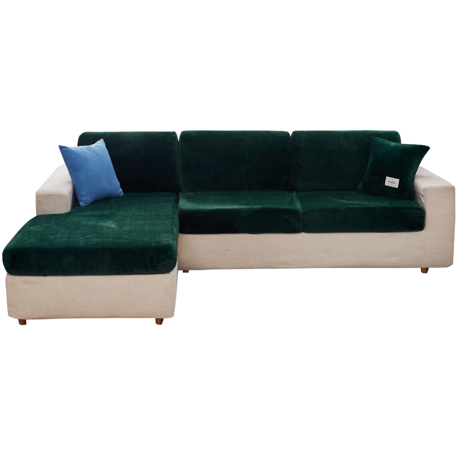 CJC L-Shaped Sectional Sofa Cover, Wear-Resistant Couch Cushion ...