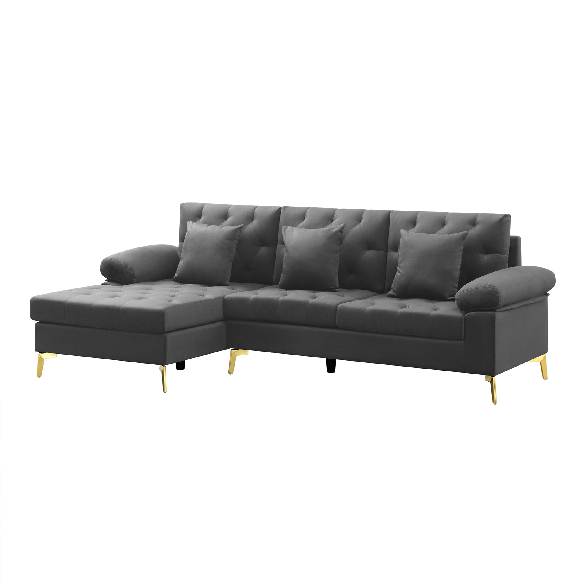 CJC L-Shaped Sectional Sofa, Left Hand Facing Chaise, 3 Seat ...