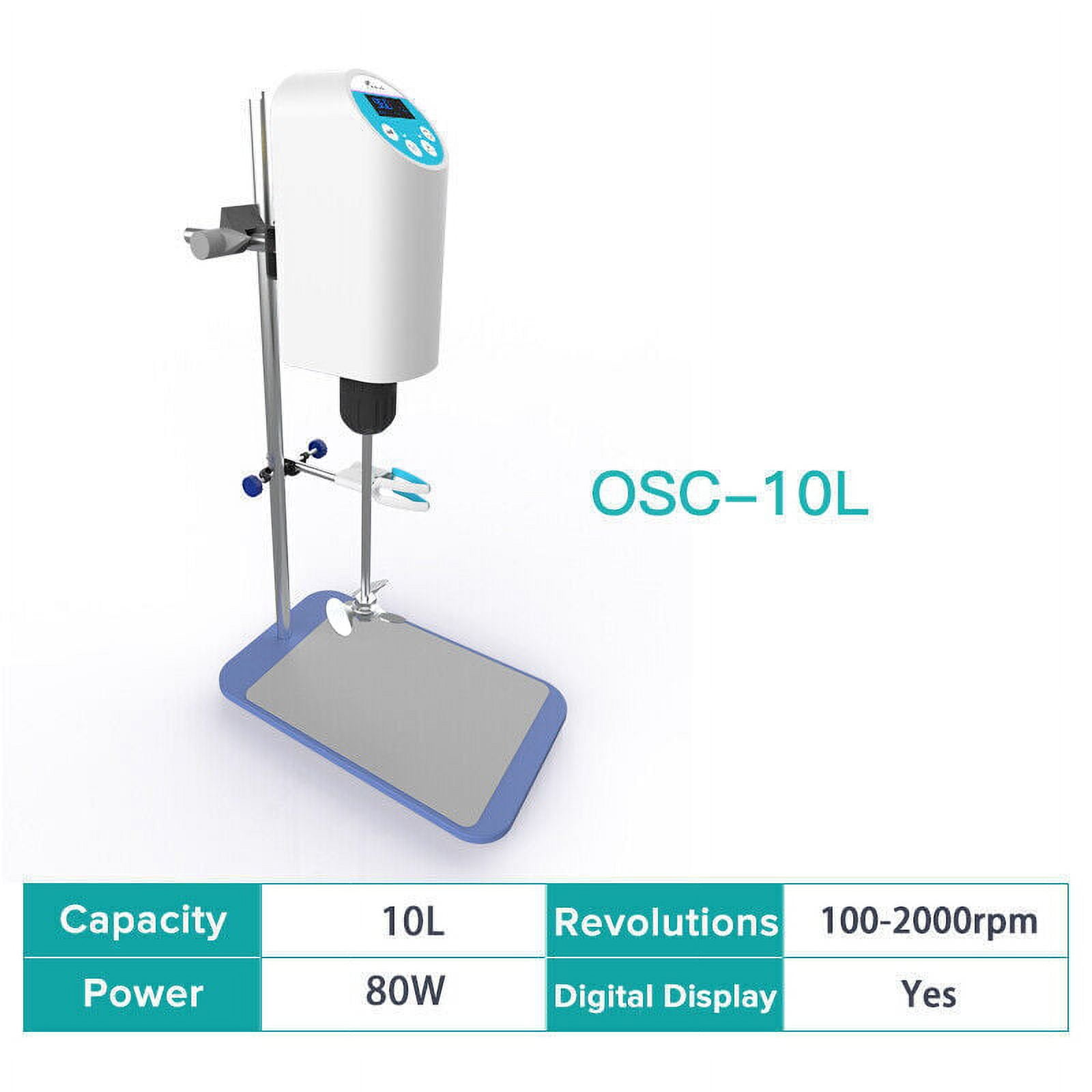 CJC Laboratory Electric Stirrer Adjustable Digital Overhead Mixer LED ...