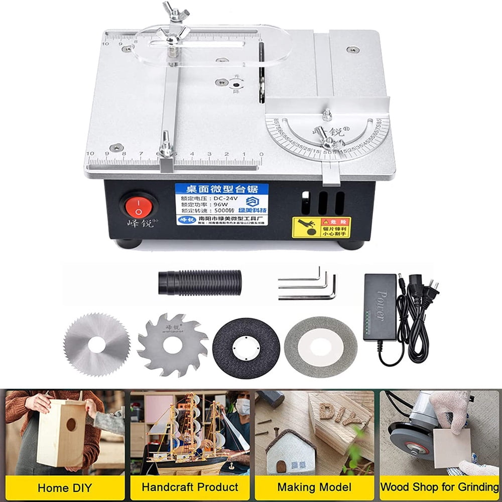 CJC Mini Table Saw Adjustable Table Saw DIY Wood Working Lathe Polisher ...