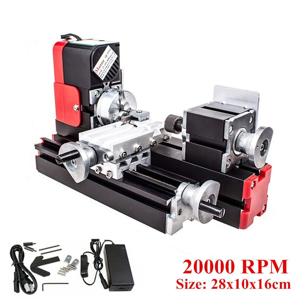 CJC Mini Lathe Machine, DIY Woodworking Tool, 12V 24W 20000Rev/Min, for ...