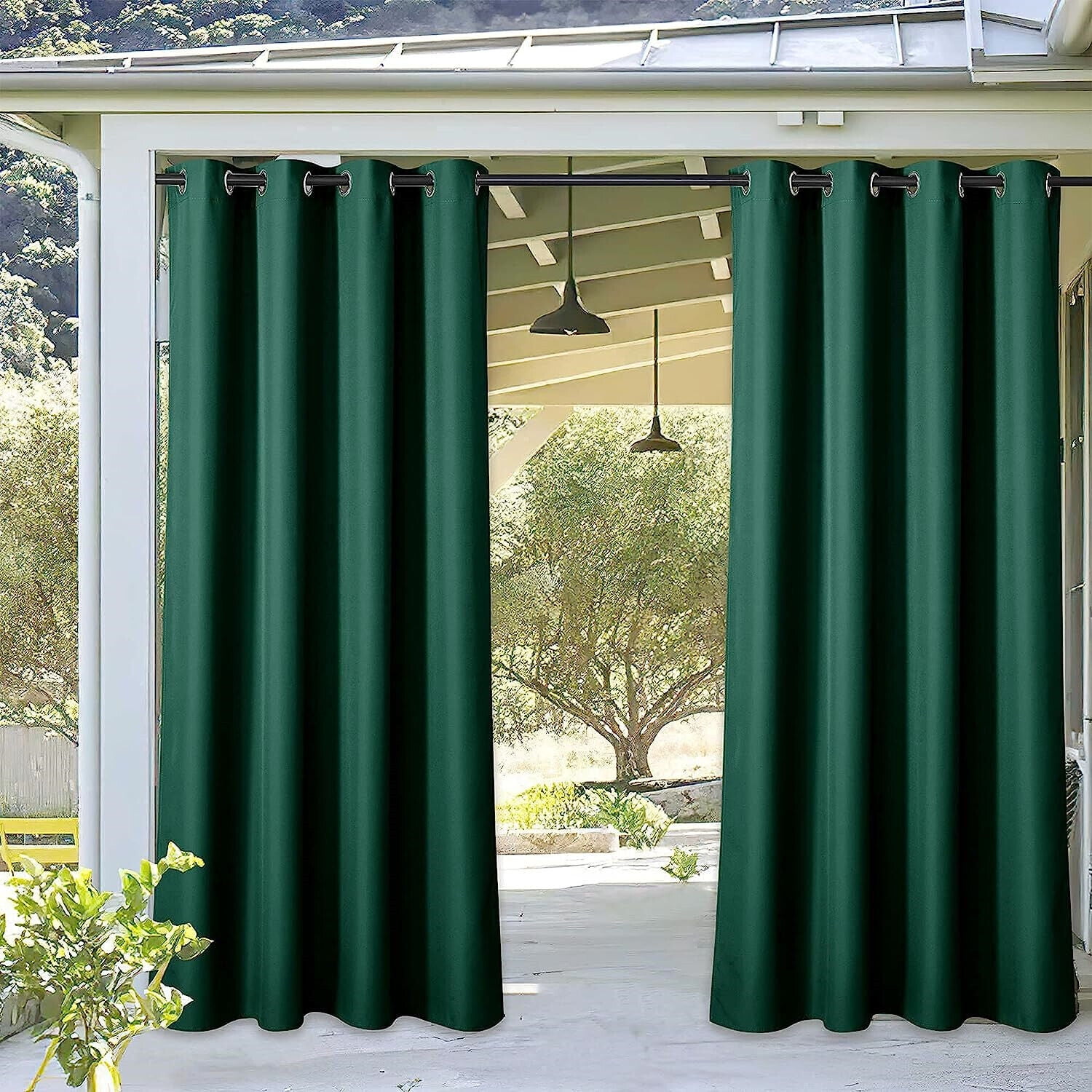 CJC Outdoor Patio Curtains Shading Waterproof Thermal Insulated Privacy ...