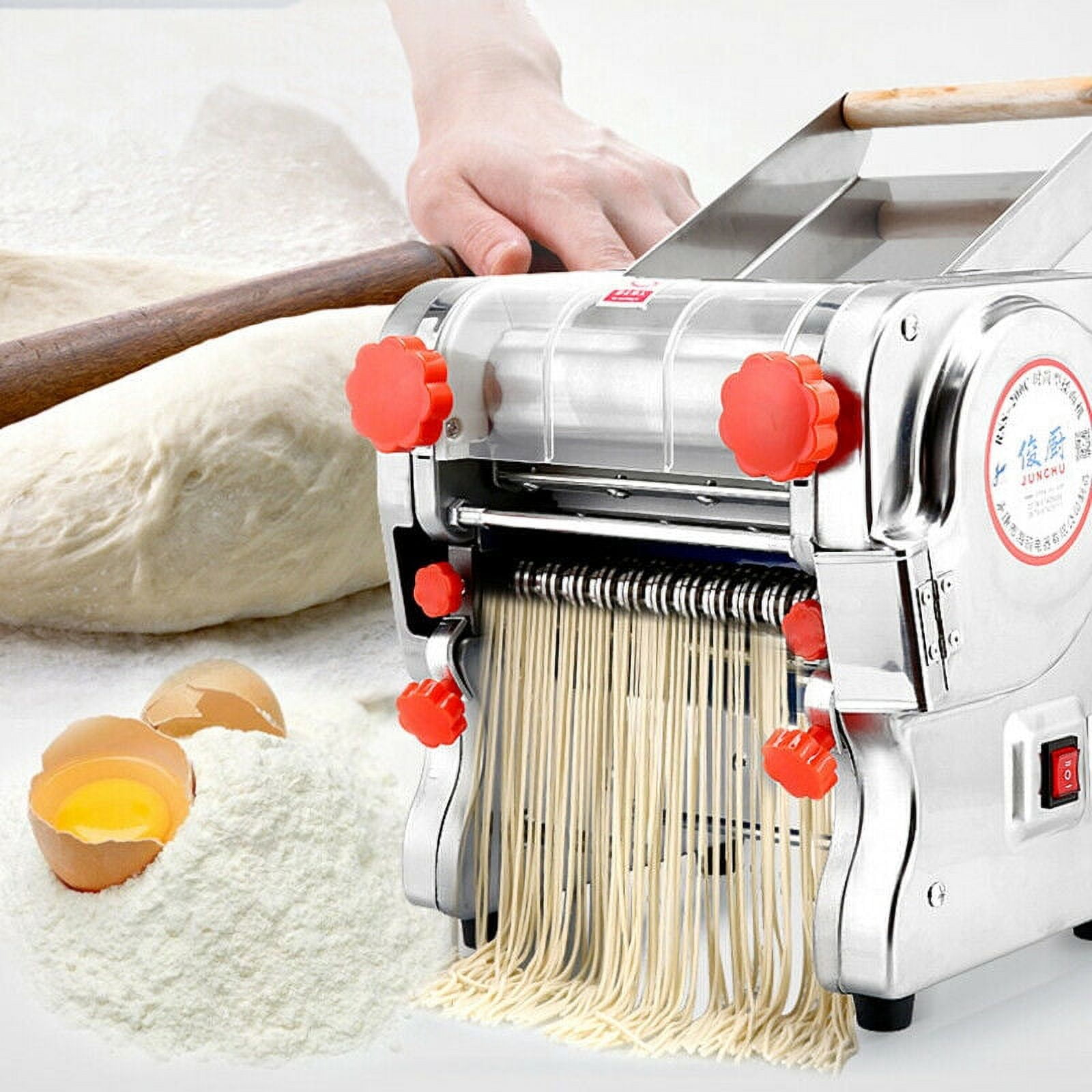 CJC Pasta Maker Machine, Electric Stainless Steel Noodles Roller ...