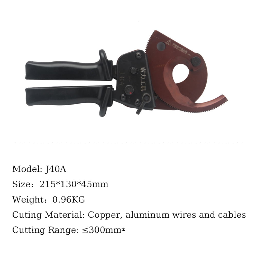 CJC Ratchet Cable Cutter, Heavy Duty Wire Cutter for Aluminum Copper ...